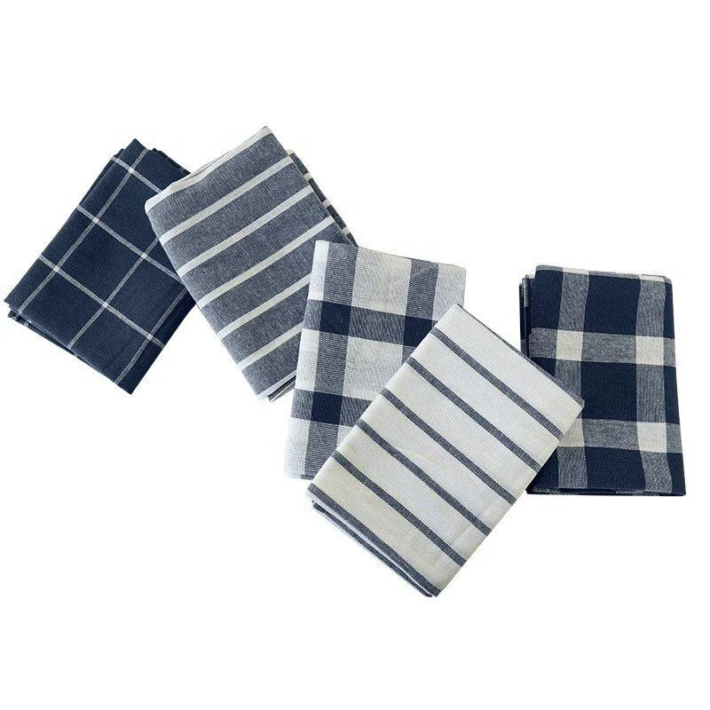 Cotton Check Basic Cloth Table Napkin For Everyday Place Settings ...