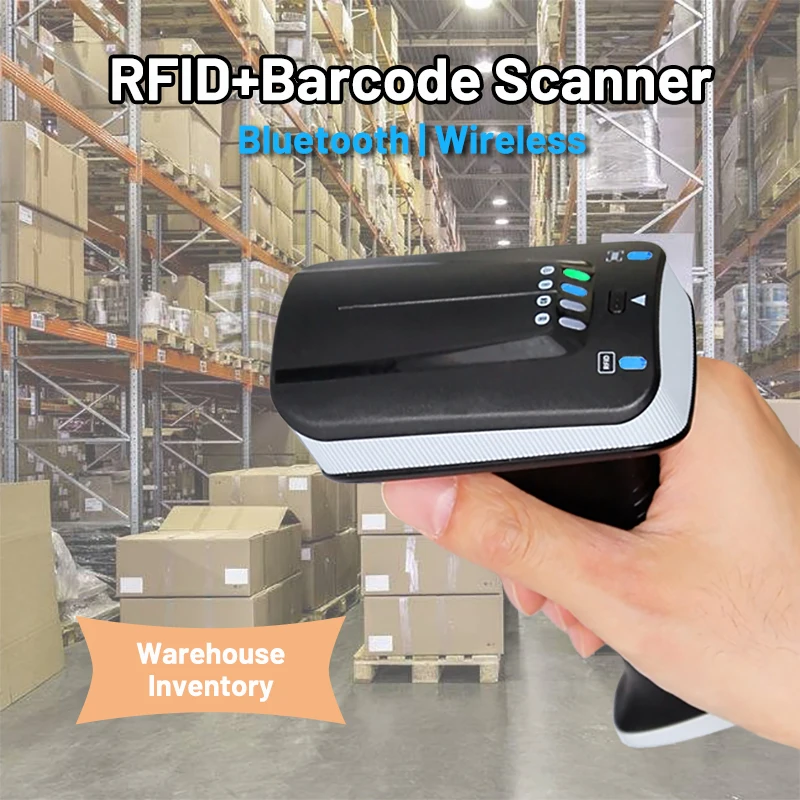 Rfid Warehouse Inventory Checking Handheld Qr Code Reader Bluetooth Wireless 2d Barcode Scanner ...