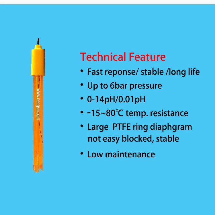 Factory Sales 0-14ph Probe Long Life High Accuracy 12*120mm Ph Sensor ...