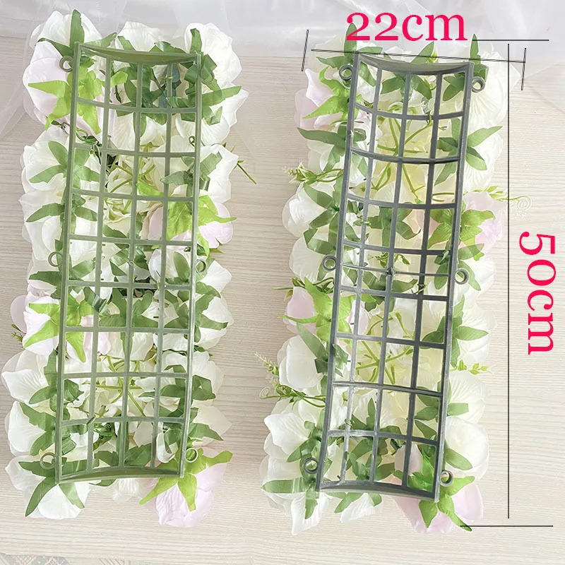 Artificial Flower Conference Table Flower Row Rose Lily Hydrangea Leaf ...