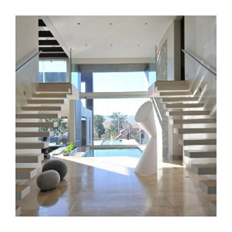 Floating Stairs With Wooden Steps Teak Wood Main Door Designs Build ...