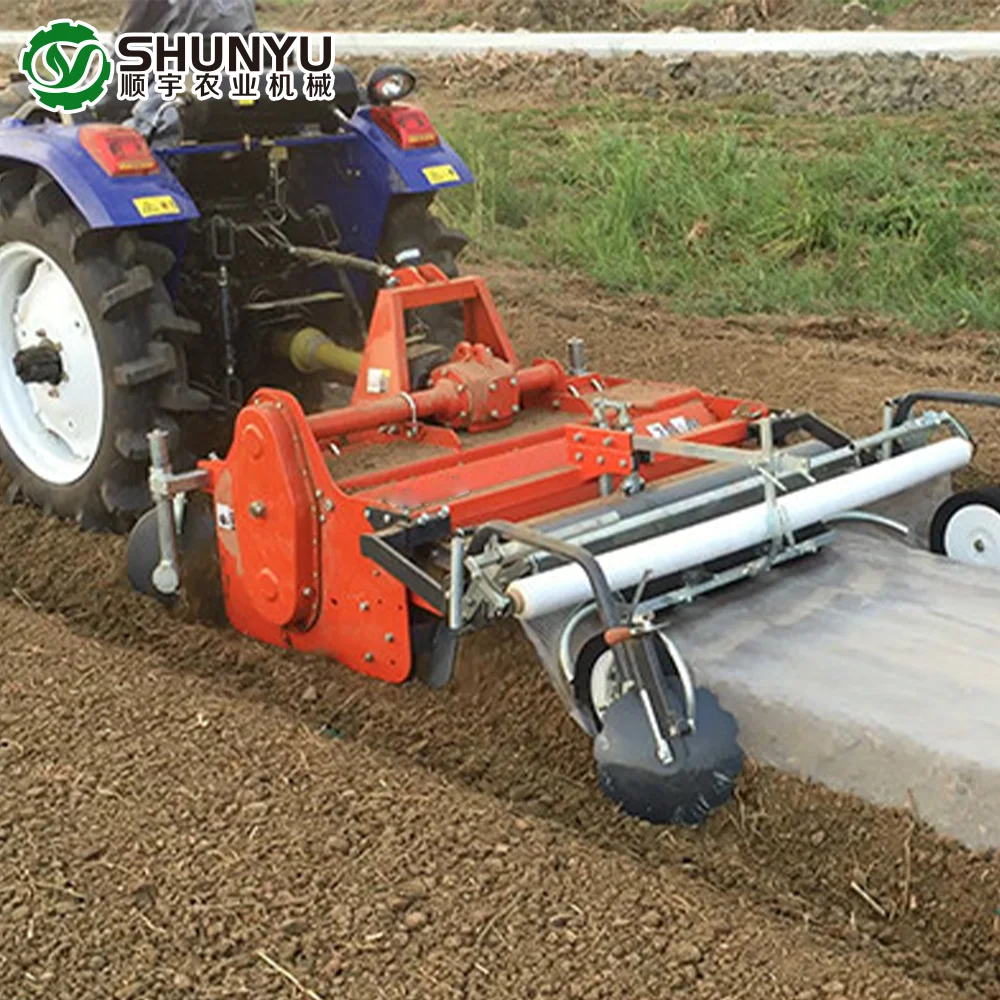Tractor Mounted Plastic Mulch Applicator Laying Laminating Machine Farm ...