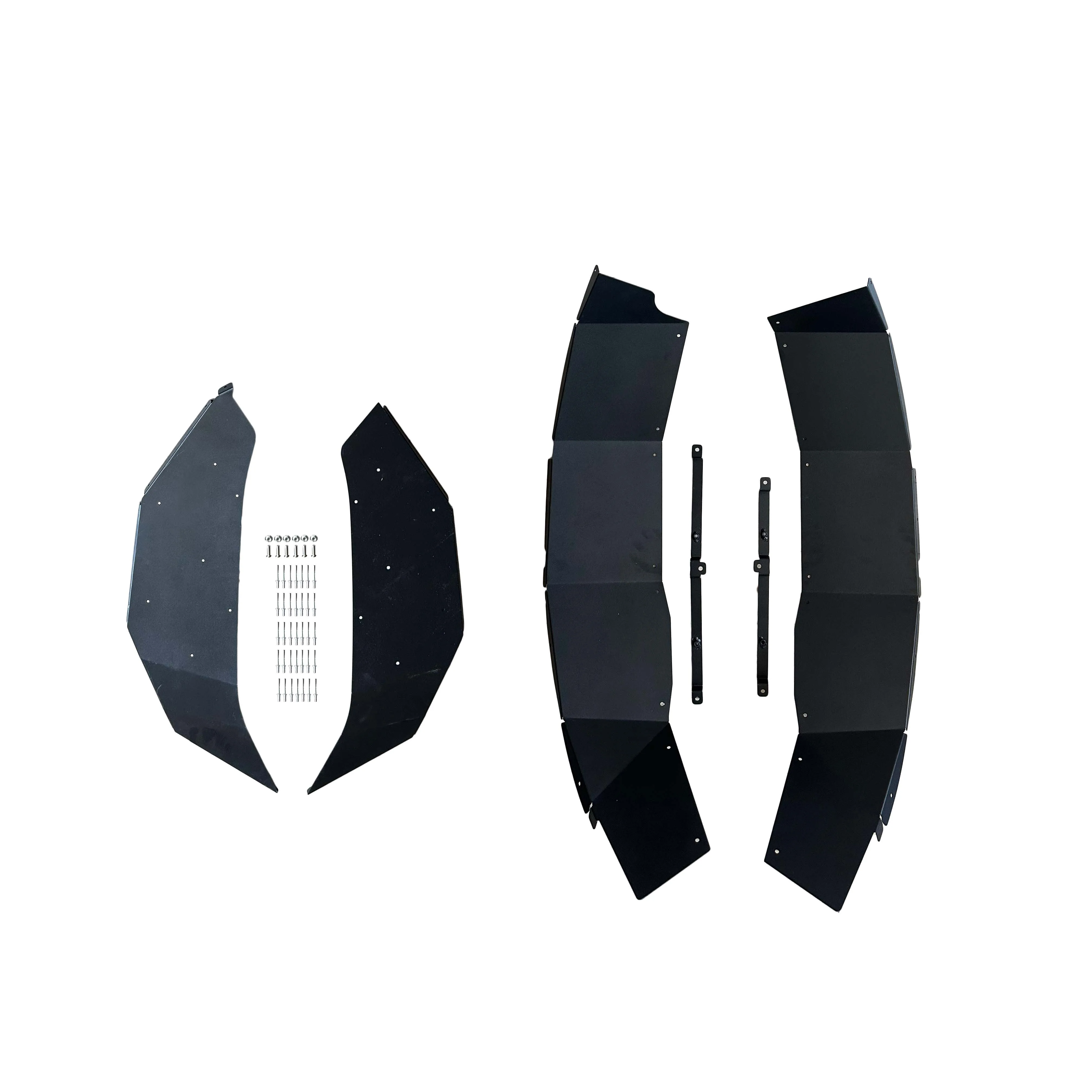 Miji Black Aluminum Inner Mud Flaps Guards Fender Flares Extensions For ...