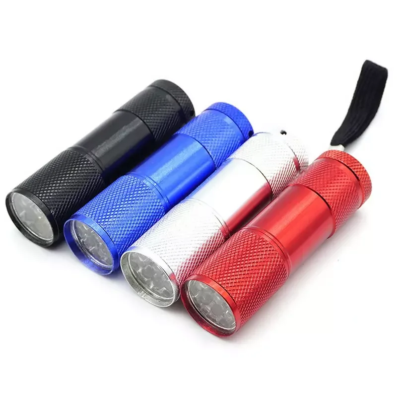 Small Flashlight 395nm 9 Led Mini Portable Ultraviolet Torch Light Uv ...