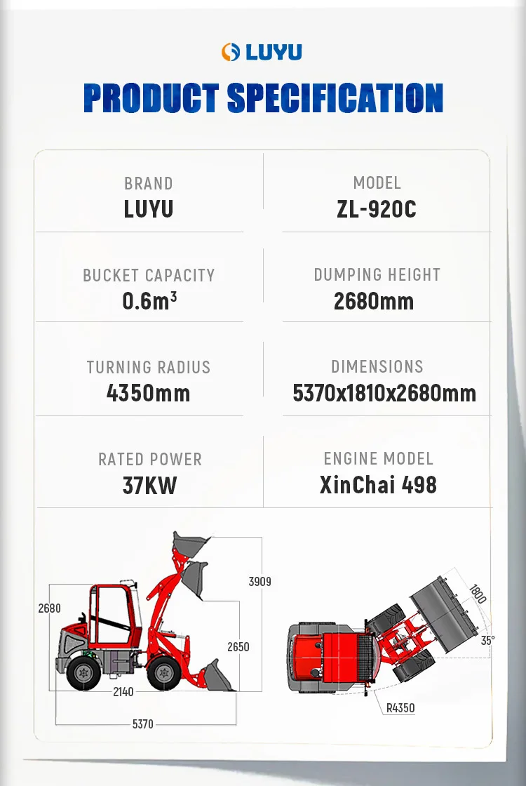 New Design 4x4 Mini Loader Wheel Loader Mini Wheel Loader For Sale ...