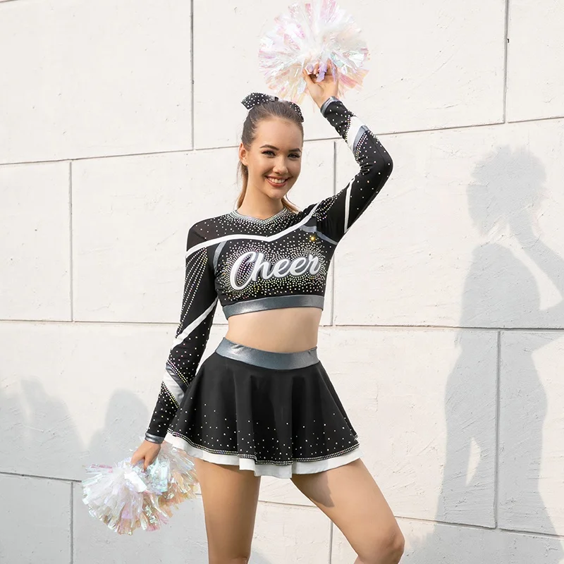Wholesale Custom Design Cheer Dance Costumes Long Sleeves