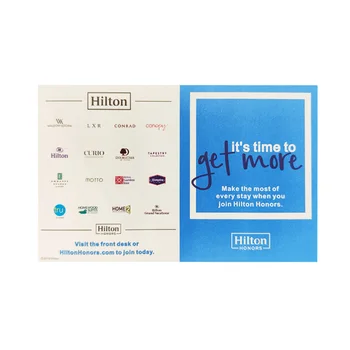 Hilton Hotel Card Holder Room Key Card Sleeves Coated Paper Holder ...