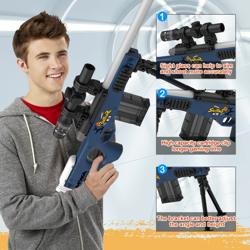 Shell Ejection Soft Bullet AWM Sniper Toy Gun - Safe Fun