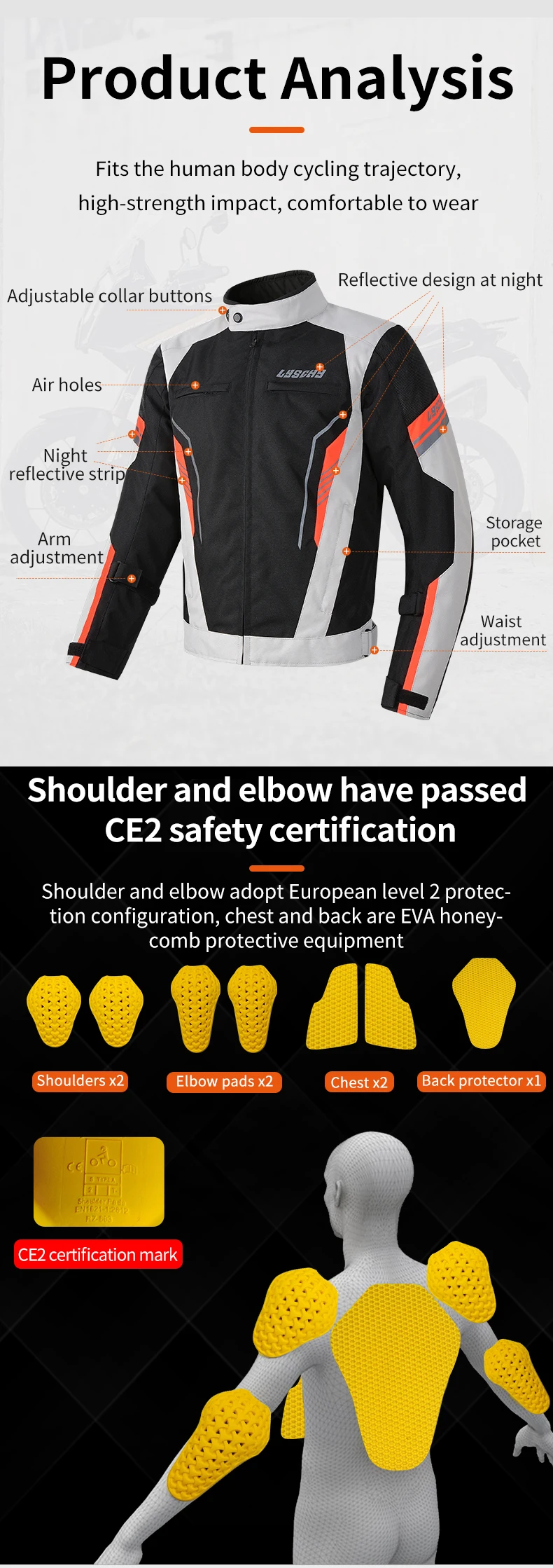 Lyschy Motorcycle Riding Suit Large Size Off-road Racing Suit Winter ...