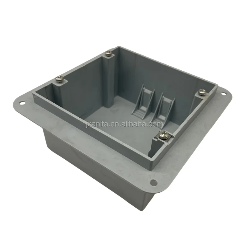 2-gang Square Switch Plastic Wiring Box Junction Box Outlet Box Grey ...