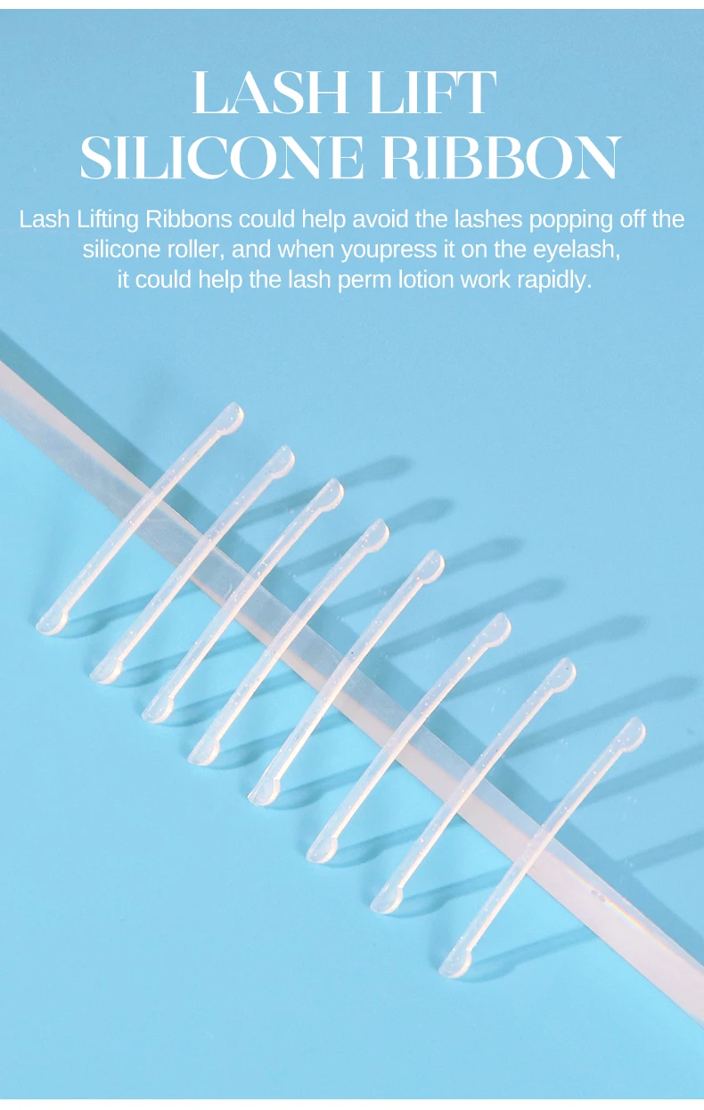 Soft Flashing Lash Lift Silicone Ribbon Transparent Lash Covers ...