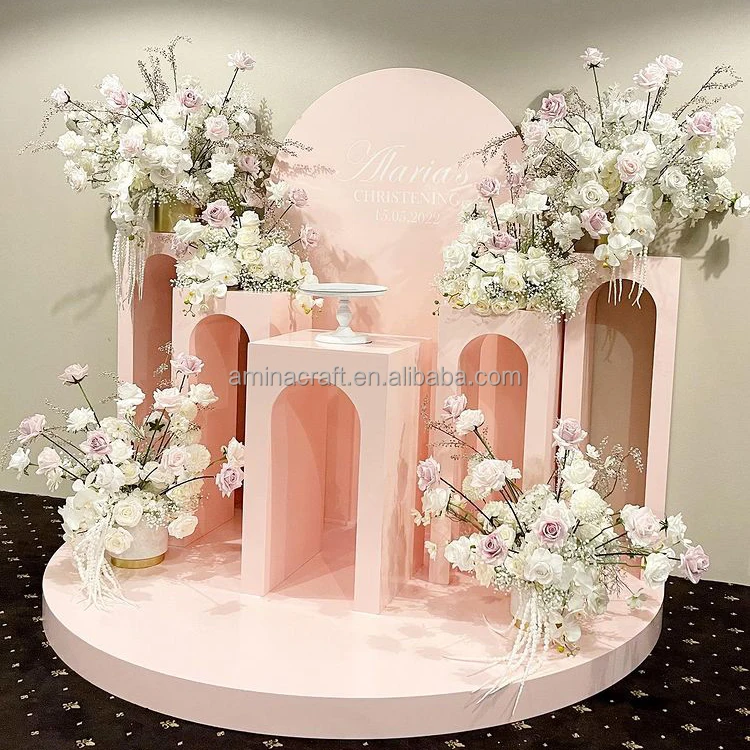 Amina Craft Party Decorations Shiny Acrylic Pvc Panel Arch Stand ...
