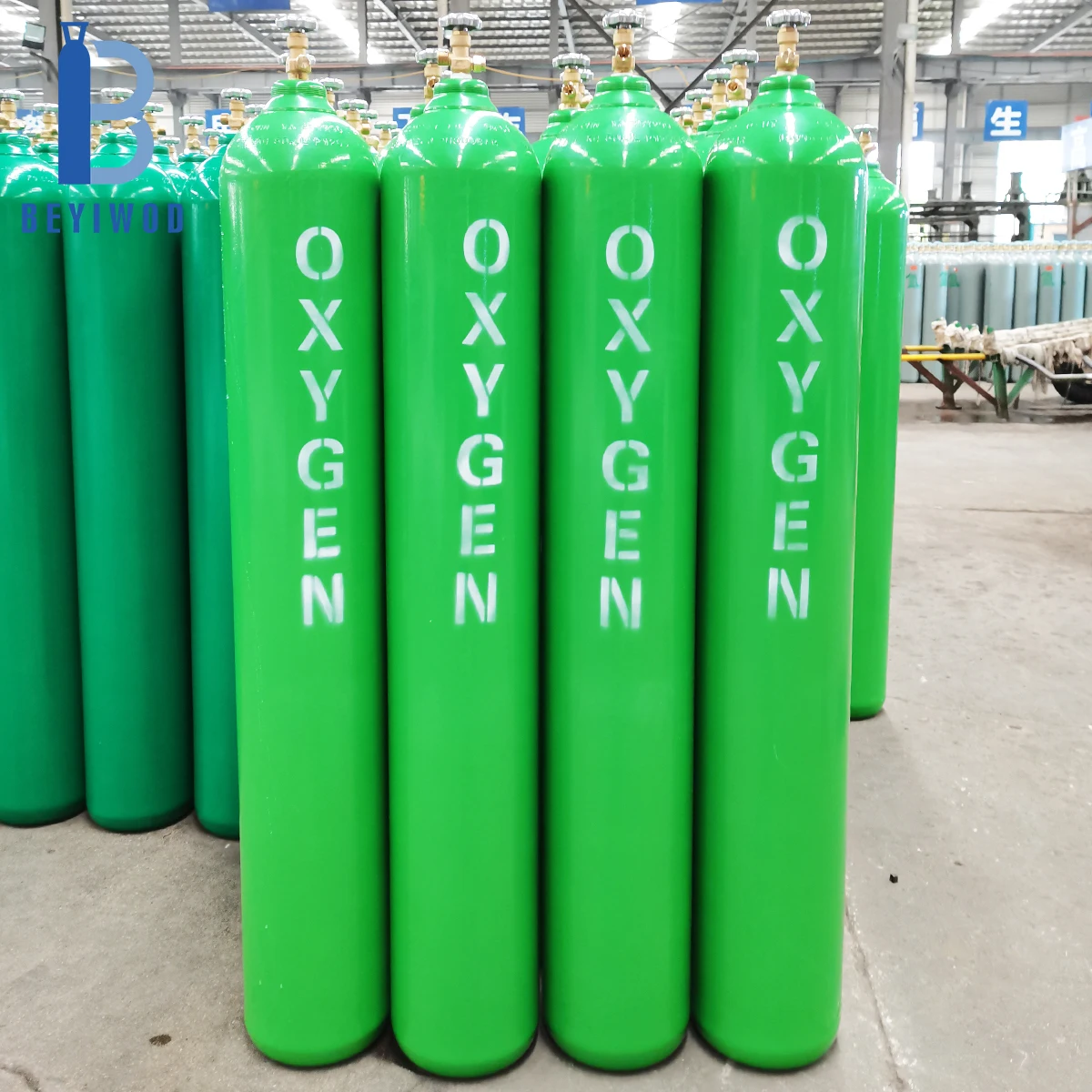 Industrial /medical 10m3 200bar Pressure 50l Steel Cylinder Oxygen ...