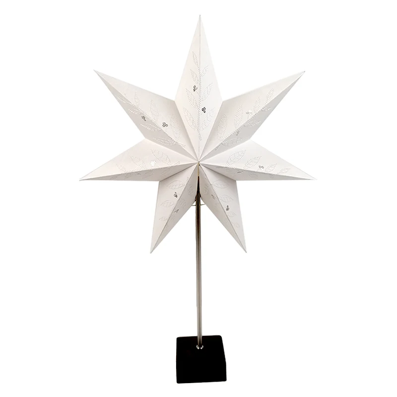 Decorative White Paper Star Table Lamp DIY Origami Light