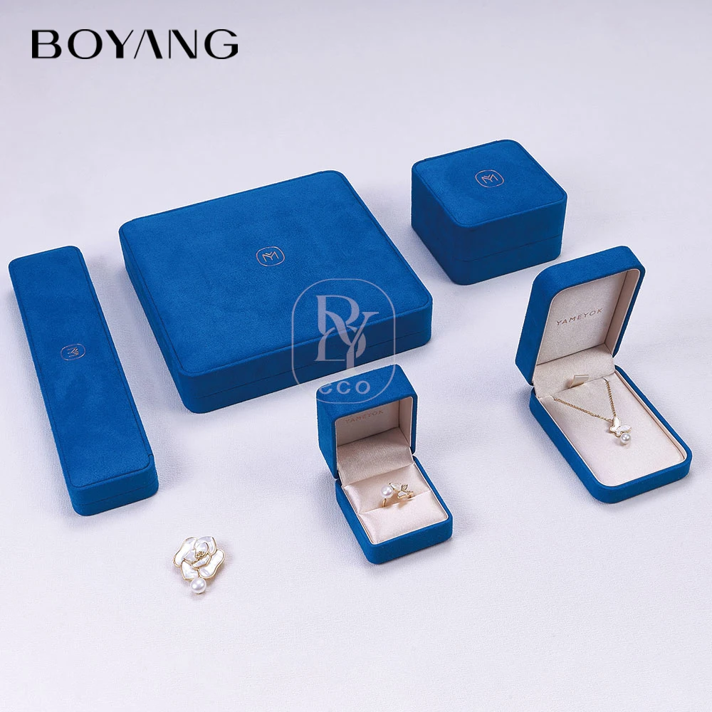 Custom Newest Luxury Blue Ring Necklace Bracelet Packaging Plastic ...