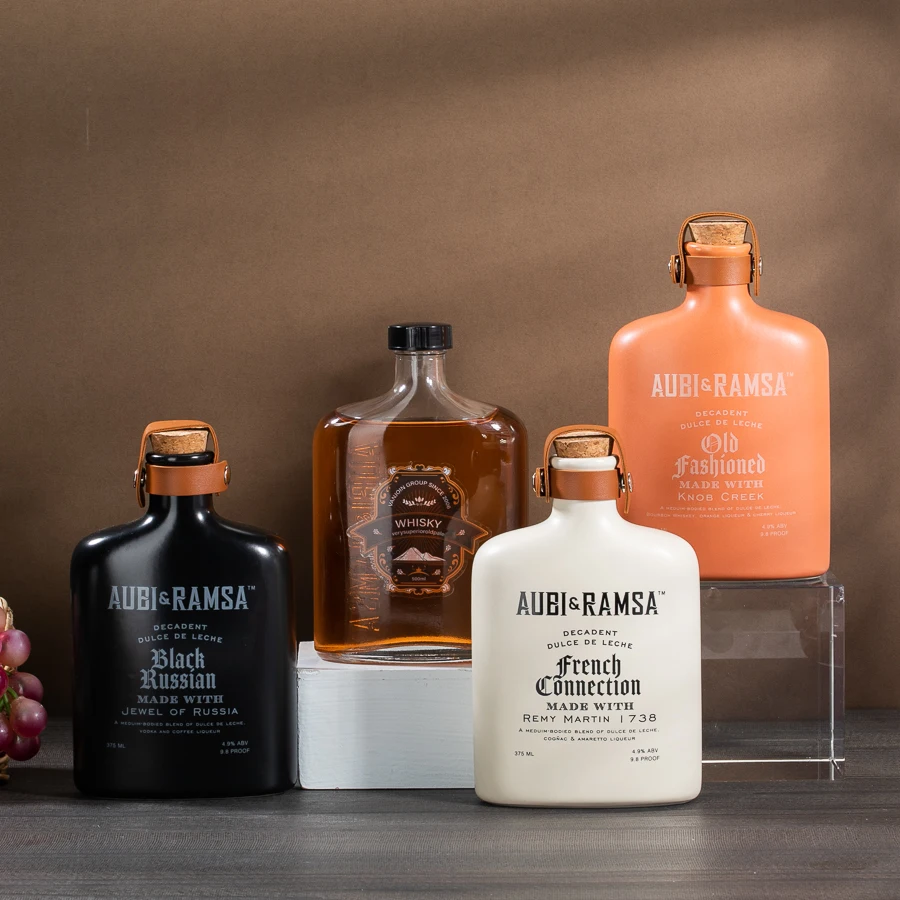 Rum Cold Coffee Beverage Storage Container Customized 350ml Flask ...