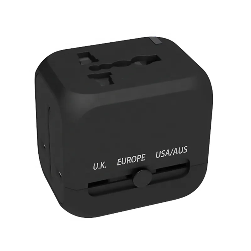 Universal International All in One Power Travel Plug Adapter with 2 USB ...