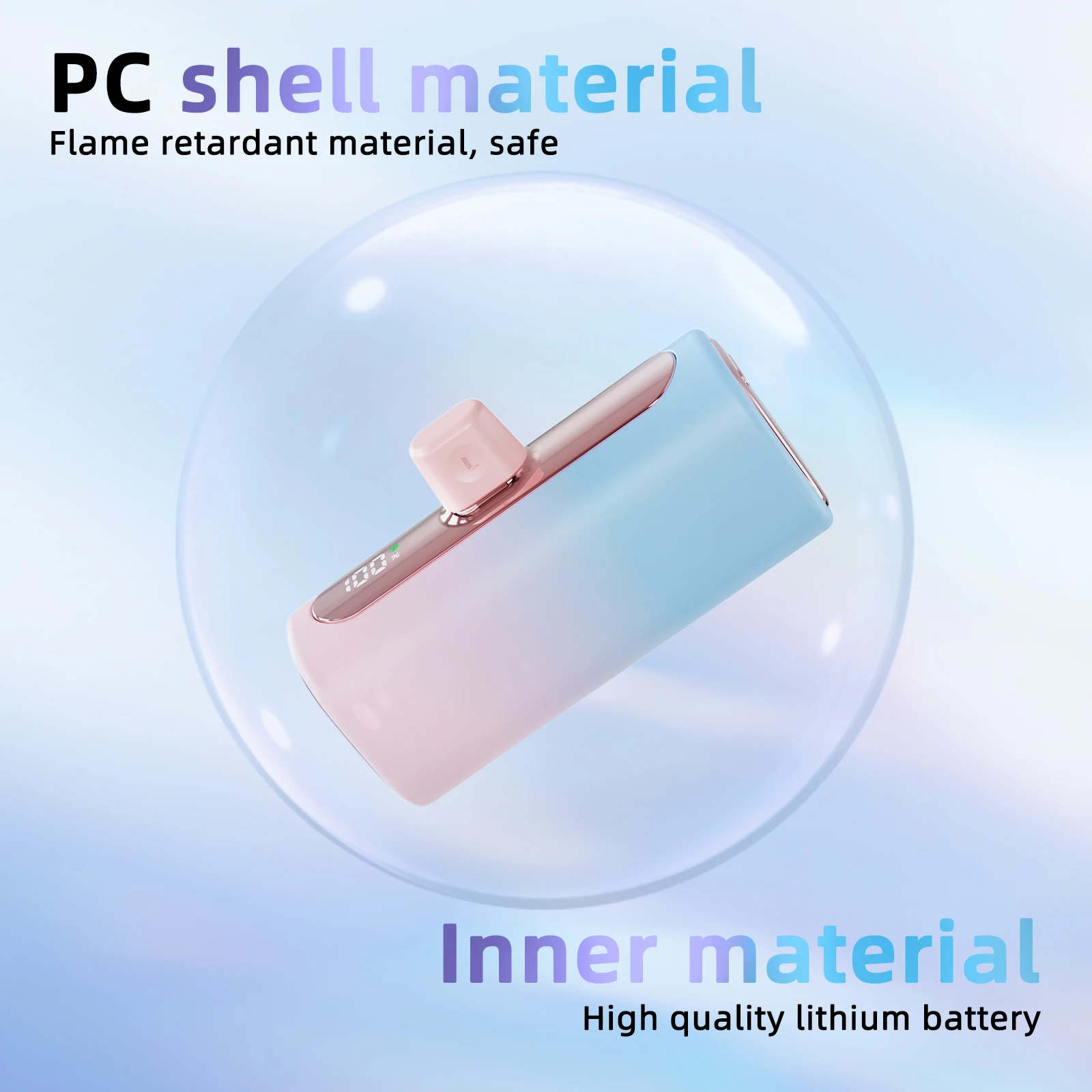 Mini Capsule Power Bank 5000mah Portable Power Bank For Iphone 12 13 14 ...