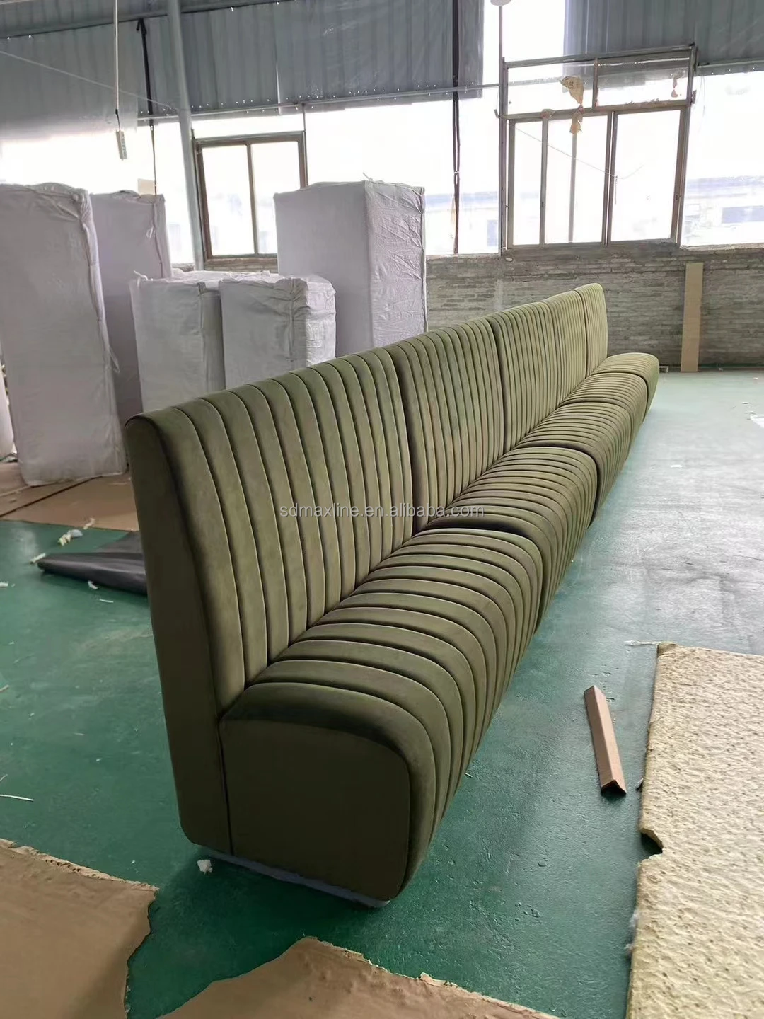 Double Side Leather Seating Sofa Booth Night Club Cafe Furniture Bench ...