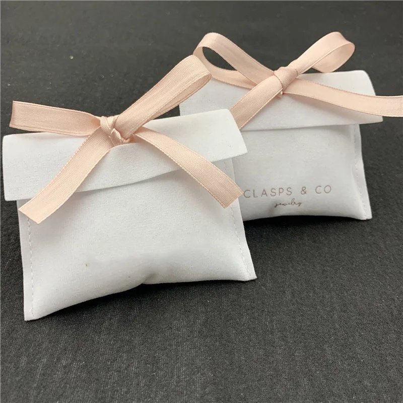 Custom Logo Envelope Luxury Jewelry Pouch Handicraft Dust Drawstring ...