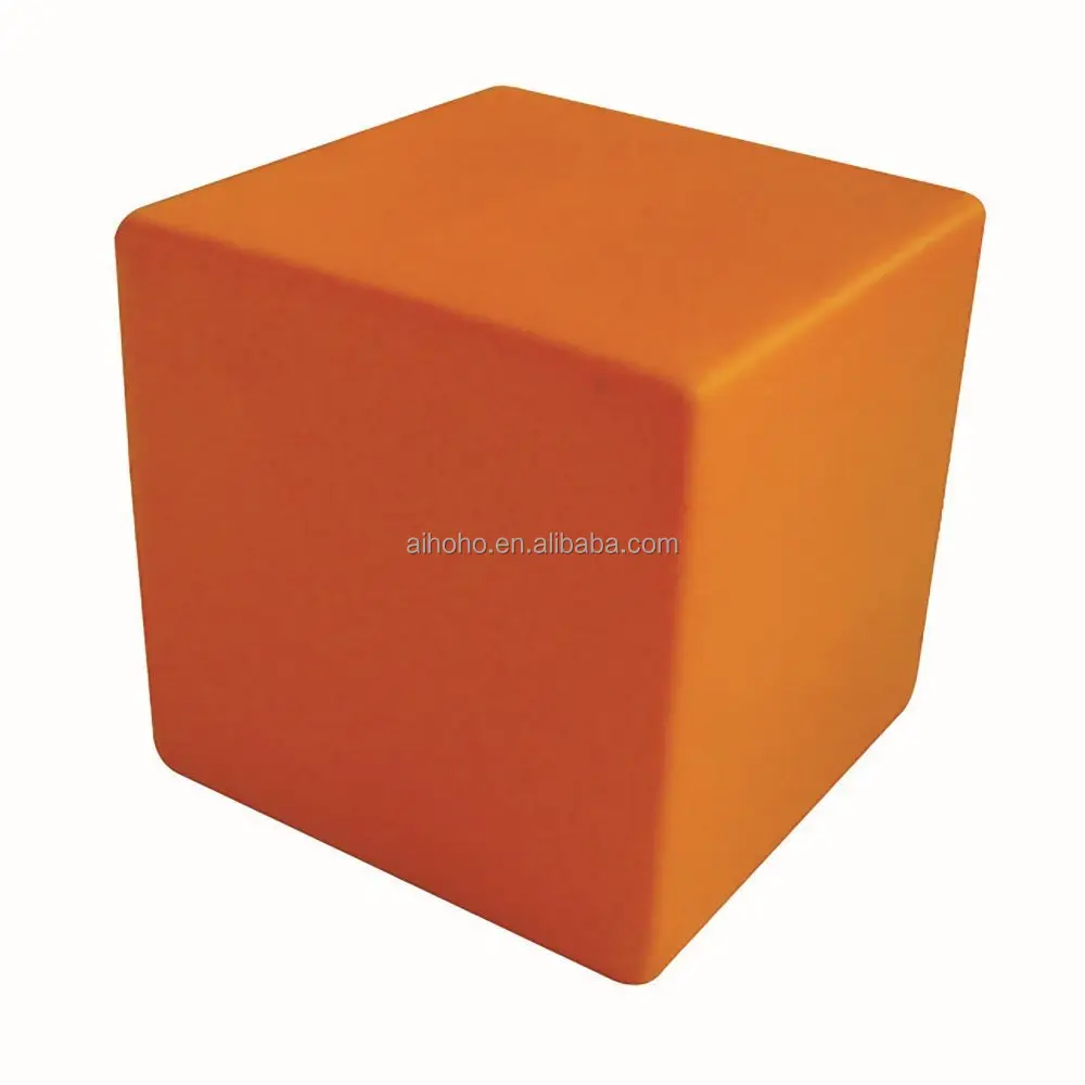 Custom Logo Foam Stress Ball Cube - 65mm Promotional Gift OEM