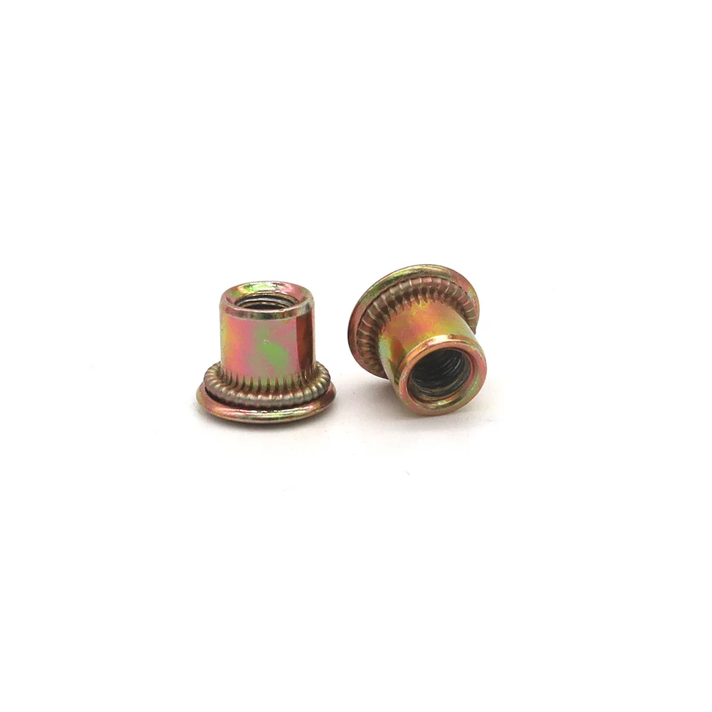 GB Standard M6 M8 M10 Pulling Rivet Nut High Strength Flat Round Head Nut Rivet Knurled Flat ...