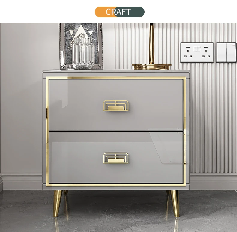 Modern Smart Small Bedside Table With Wireless Charger Bedroom Bedside ...