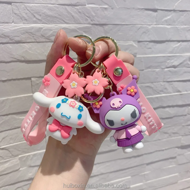 Promotional Gifts 3d Pvc Kawaii Cute Cartoon Character Keyring Key ...