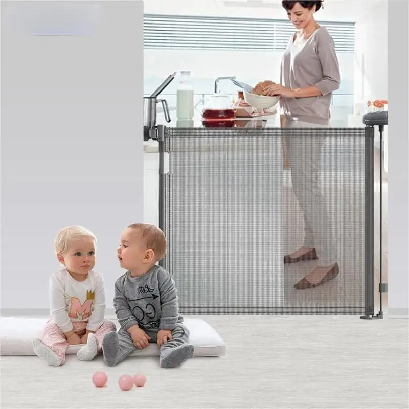 Retractable Child Safety Door Babies Mesh Stairs Guards Customize Child ...