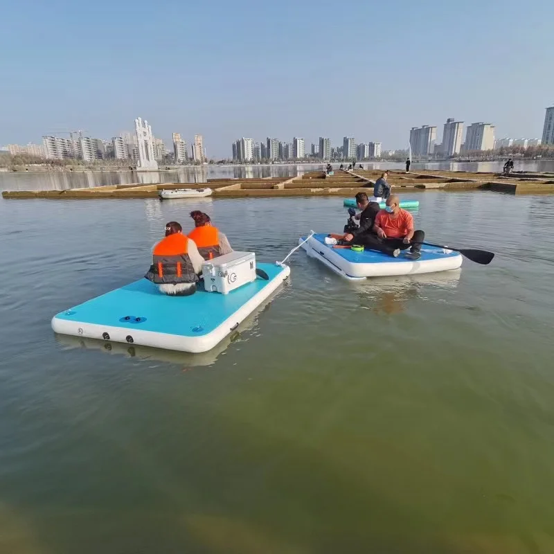 Floating Air Island Raft Yacht Jet Ski Dock Mat Dwf Material Motor Boat ...