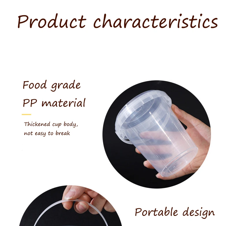 Wholesale Large Capacity Transparent Fruit Tea Bucket Disposable ...