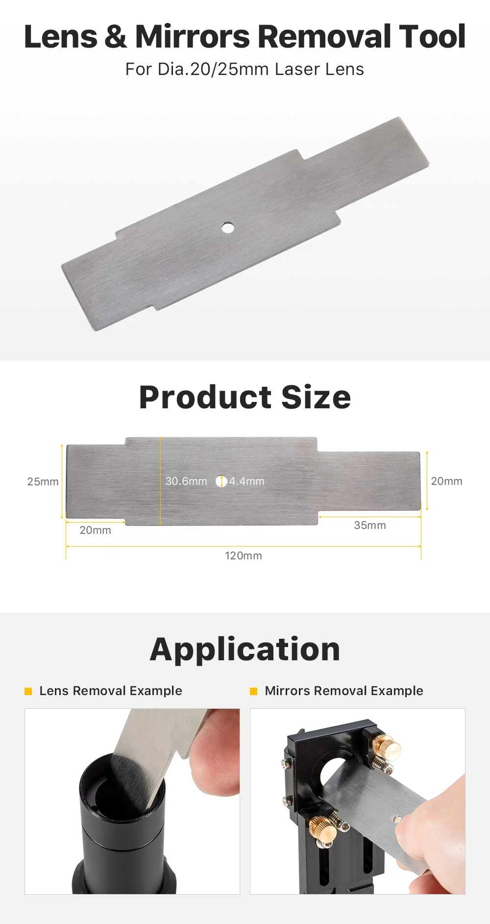 Cloudray Lens & Mirrors Removal Tool For Dia.20/25mm Laser Lens - Buy ...