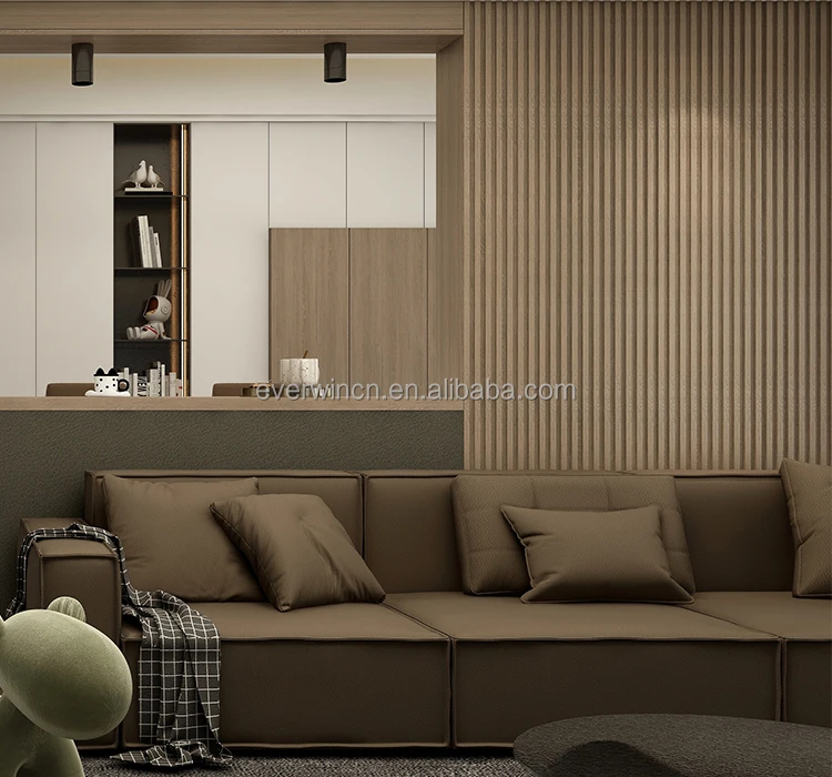 Luxury Interior Wall Decoration Plastic Composite Half Round Wood ...