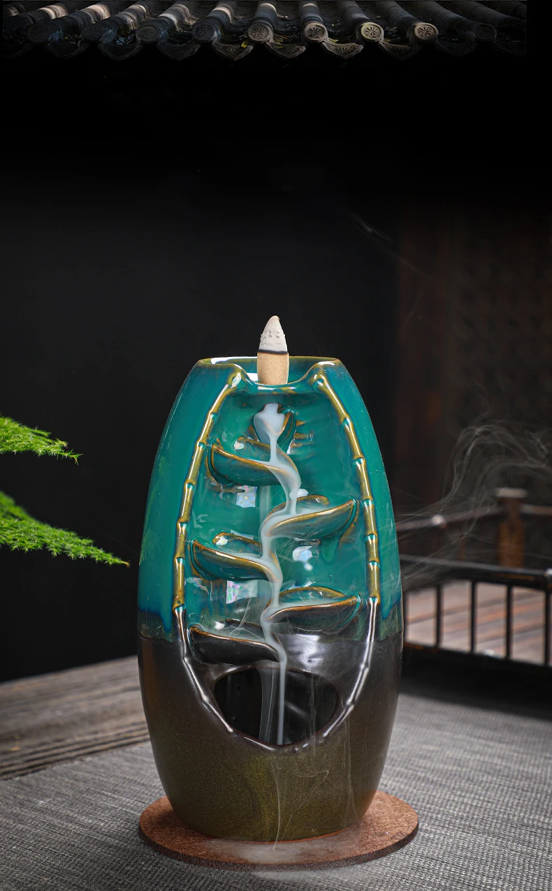 High Quality Kiln Altered Glaze Ceramic Backflow Incense Burner ...