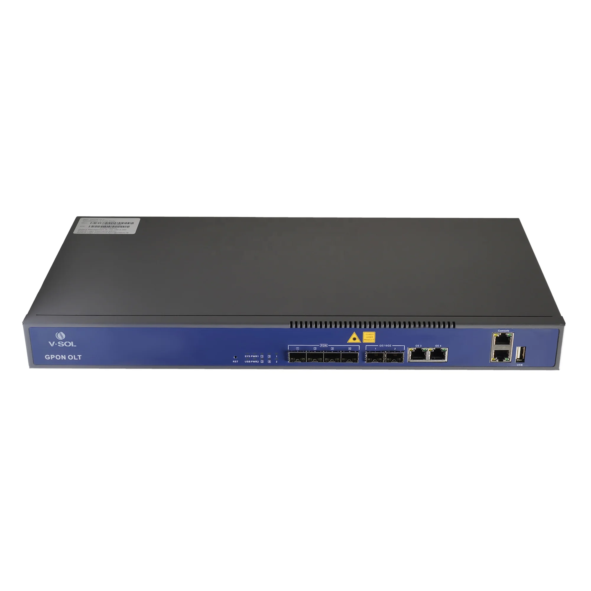 V-sol 4 Pon Port Gpon Olt With 4pcs 20km 9db C++++ Gpon Sfp Inside ...