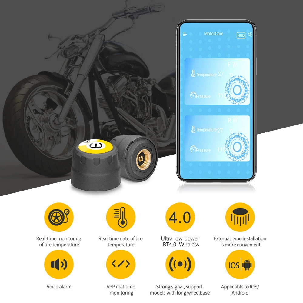 Universal Motorcycle TPMS Sensor - Precision & Reliability