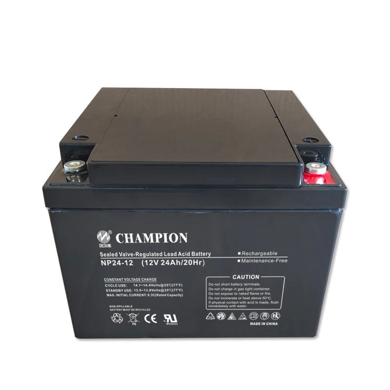 Lead Acid Battery Champion 12v24ah 12 Volt Battery With Charger Vrla ...