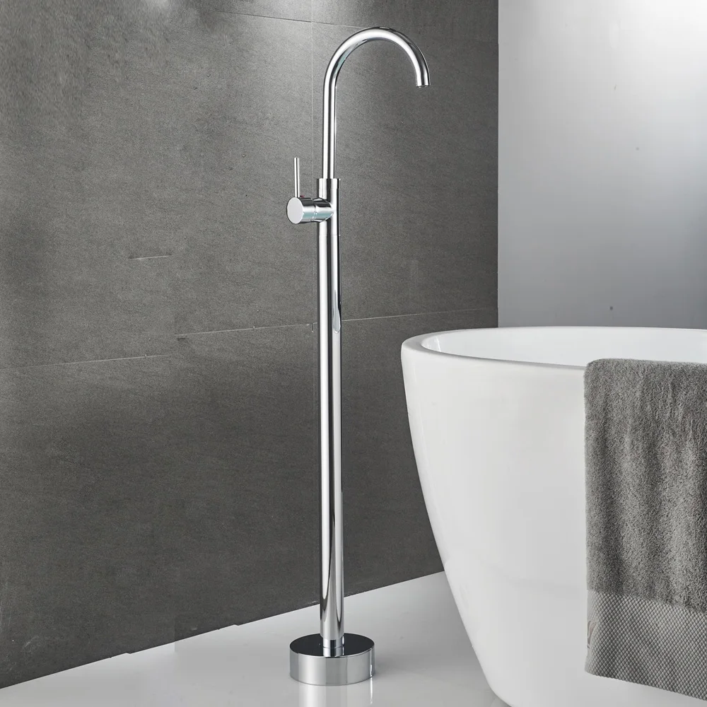 Floor Standing Tap Matching With Free Stand Bathtub,Brass Body Floor ...