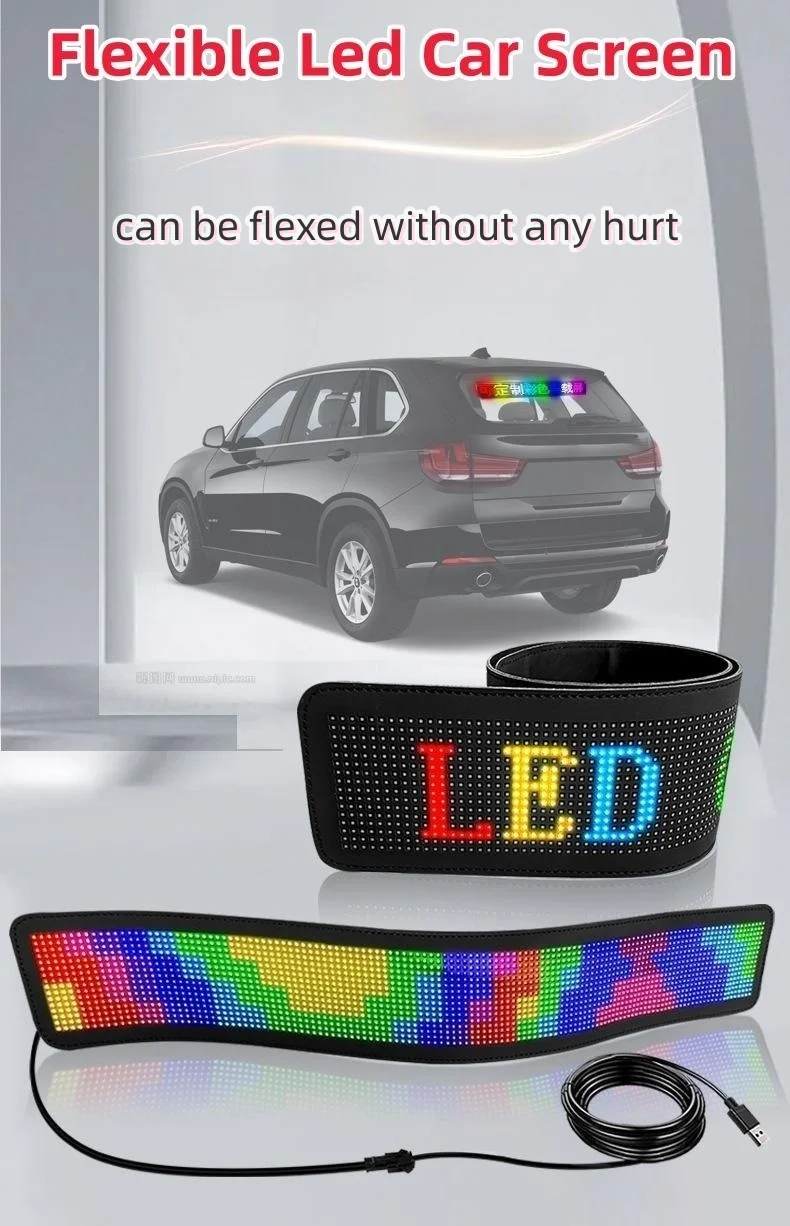 Led Flexible Display Bluetooth Smart App Control Scrolling Text Pattern Animation Rgb Led Matrix ...