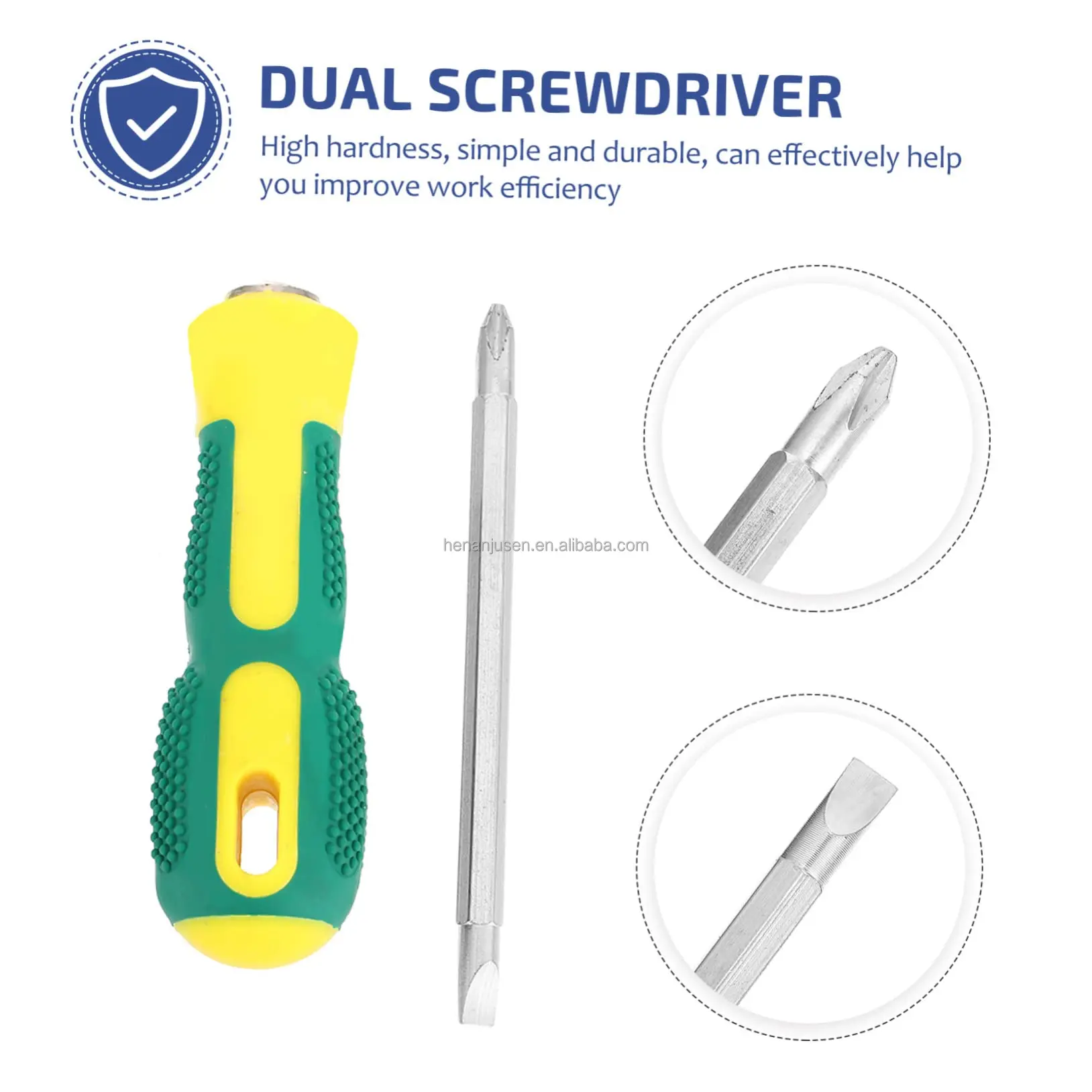Phillips PH2 Screwdriver Cross Slotted 6mm Massage Handle Double Head ...