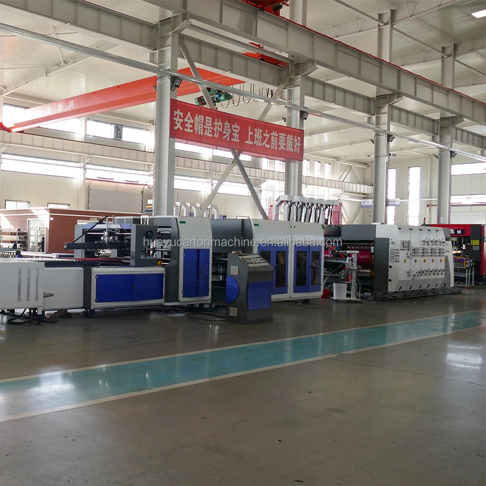 HS-C Automatic Flexo Fully Pl Carton Corrugated Production Line Printer ...