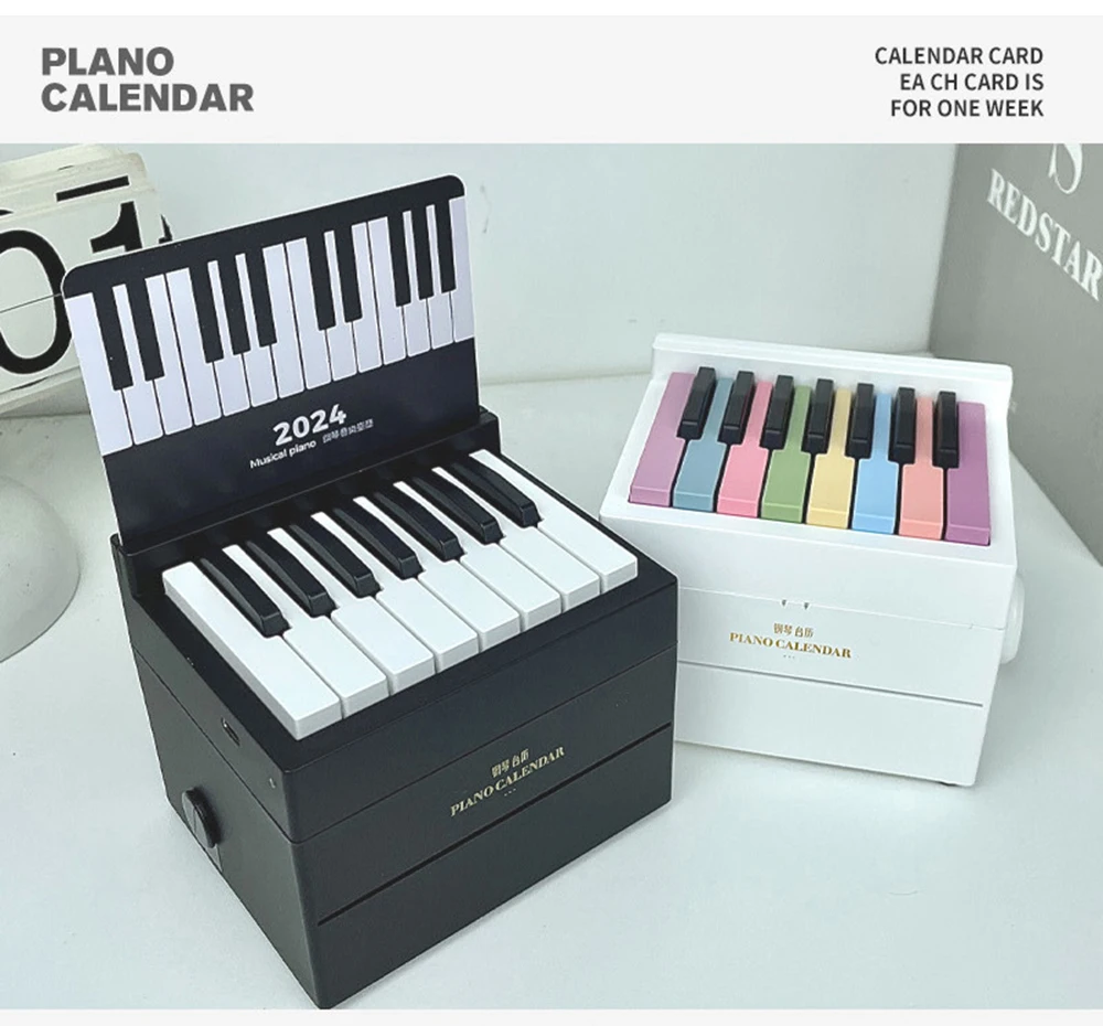 Playable Piano Calendar with 52 Music Scores USB TS Desk Calendar ...