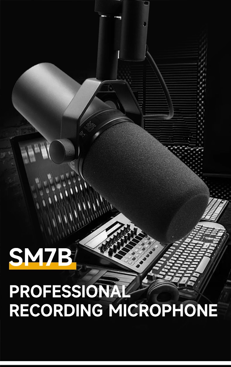 SM7B High Quality Cardioid Dynamic Microphone Studio Selectable ...