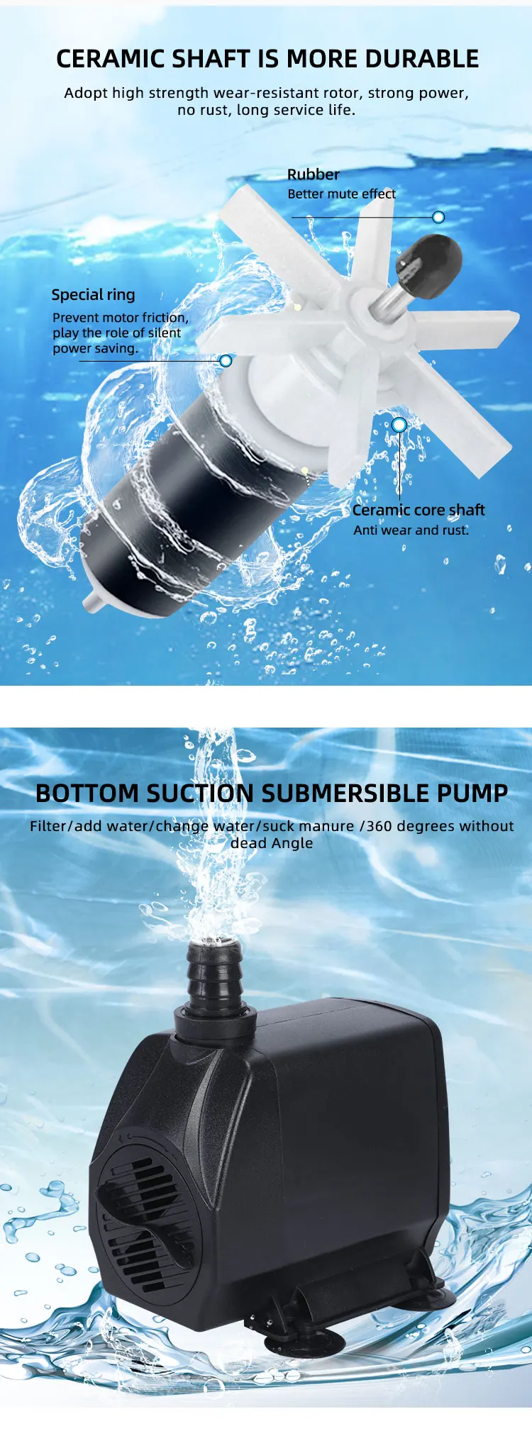 Wholesale Used In Aquariums And Fountains Mute Aquarium Pump Fish Tank Submersible Water Pump ...