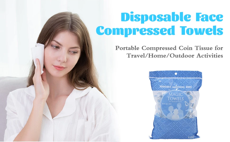 100PCS Mini Compressed Towel - Portable and Sustainable