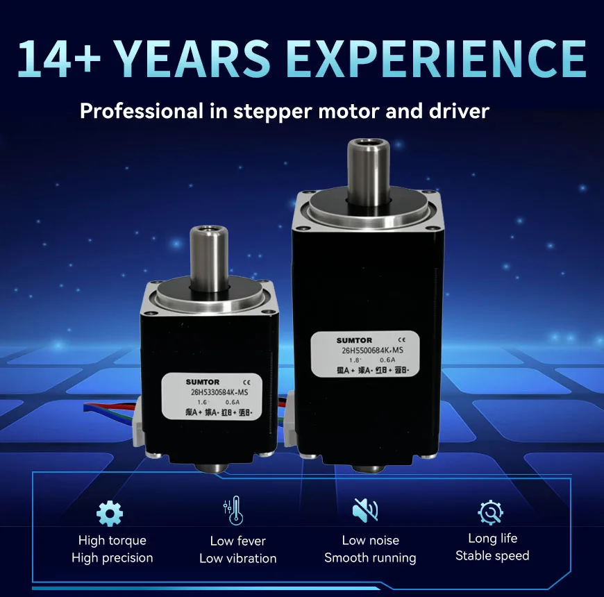 SUMTOR NEMA 11 Hollow Shaft Stepper Motor - 1.8° Step Angle