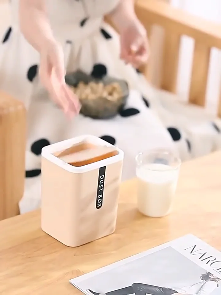Creative Mini Small Waste Bin Desktop Garbage Basket Home Table Plastic ...