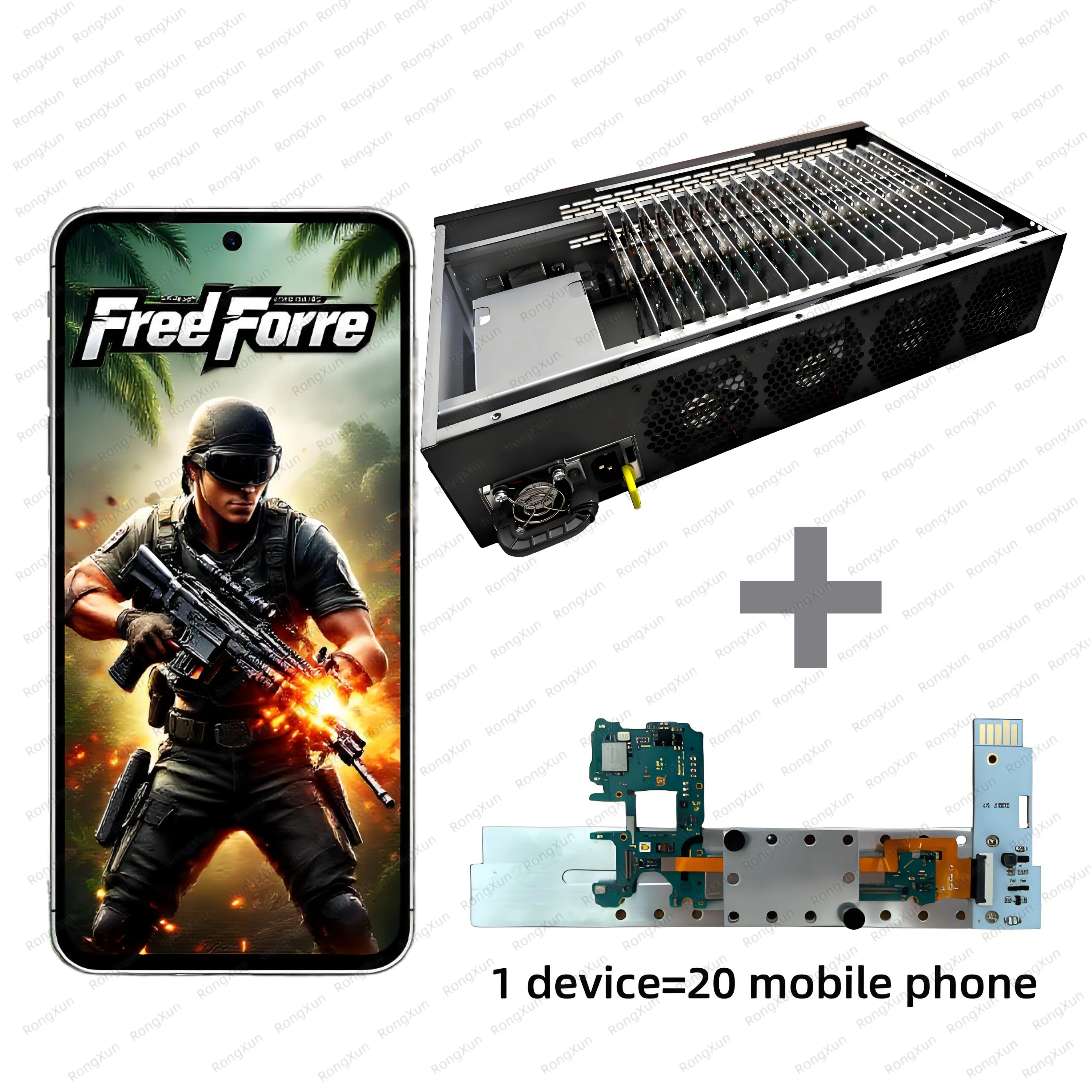 Silent P30 Mobile PHONE FARM with MotherBoard 12+256G Special Chassis ...