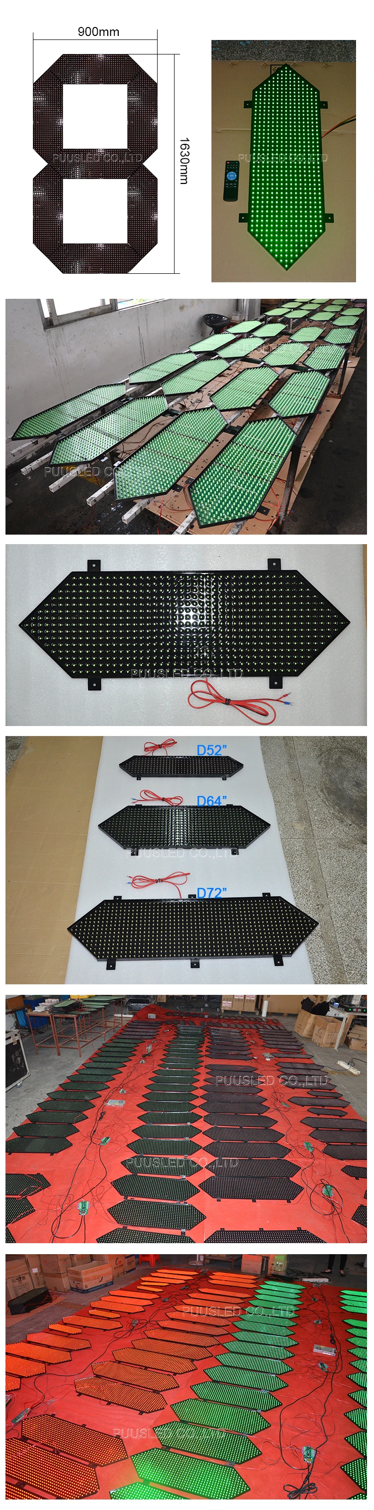 64 Inch Led 7 Segment Display For Seven Parts Custom Led Display 7 ...