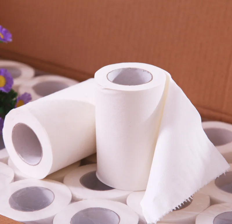 Recycled Pulp 107x100mm White Embossing Wrapping Tissue Paper Toilet ...